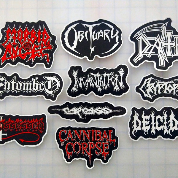 Metal Band Stickers - Etsy