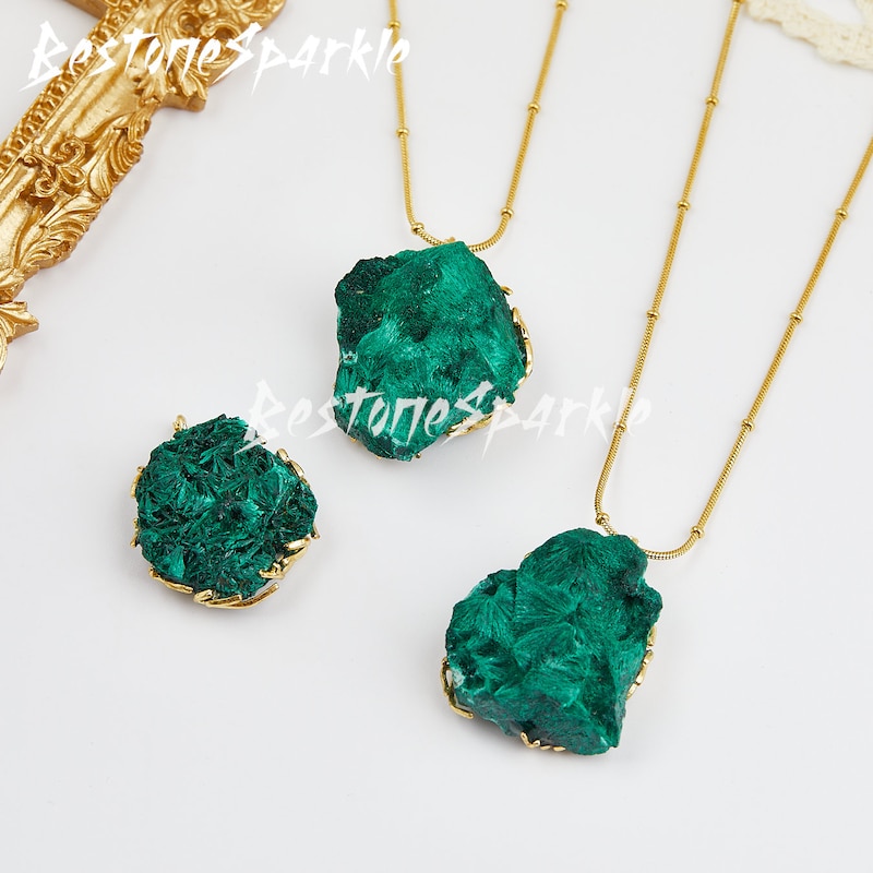 Malachite Jewelry - Etsy