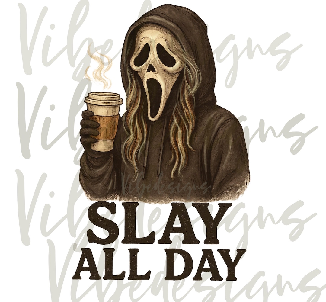 Slay All Day Scream Fall PNG Download - Etsy