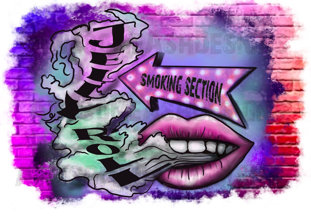 Jelly Roll Smoking Section Lips PNG - Etsy