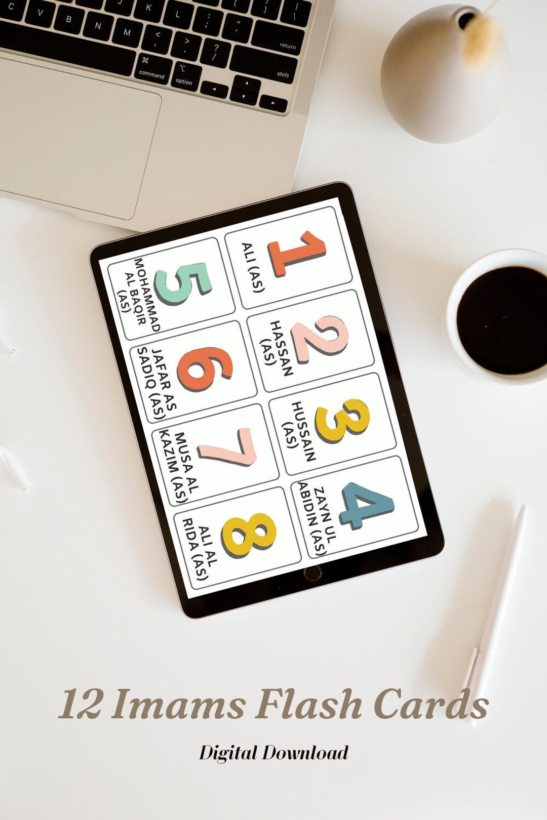 Kids 12 Imams Cards, Islamic Kids Printable, Children Shia Shi'ite Book ...