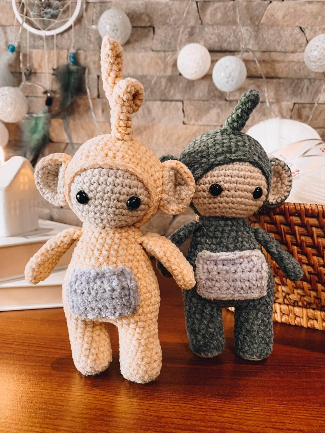 Plush Telepuzik Amigurumi | Handmade Crochet Huggable Laa-laa / Dipsy ...
