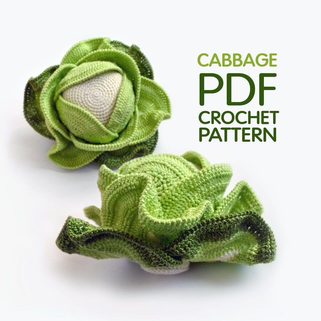 Cabbage Crochet Pattern Food Crochet Pattern PDF Cabbage Pattern ...