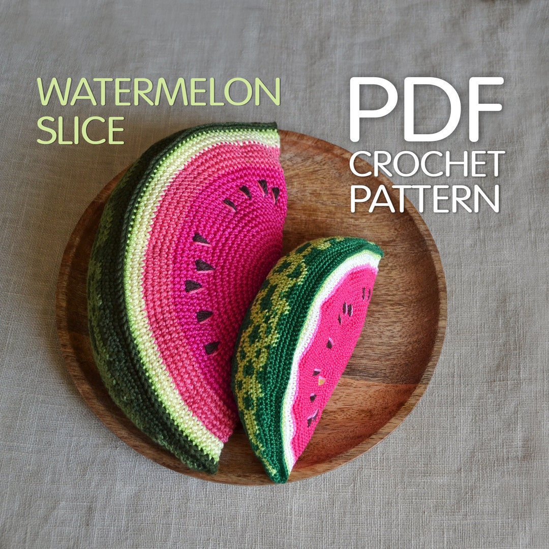 Watermelon Crochet Pattern Watermelon Slice Crochet Pattern Watermelon ...