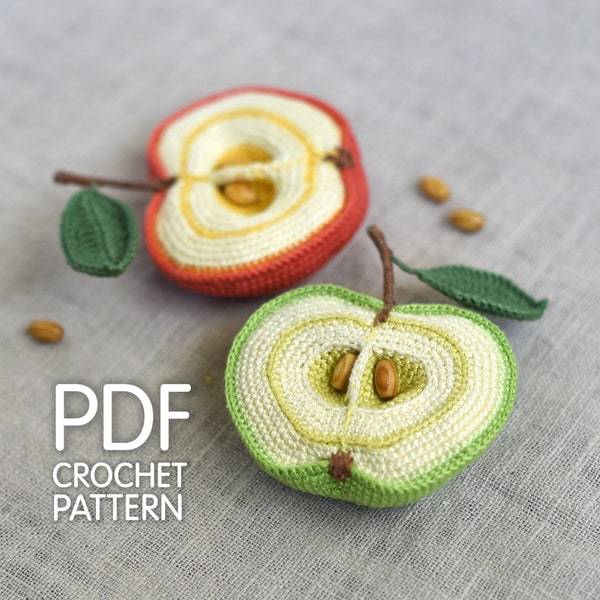 Crochet Apple - Etsy