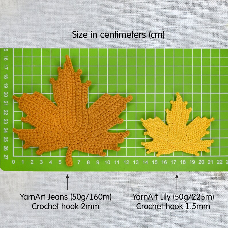 Maple Leaf Crochet Pattern Leaves PDF Pattern Leaves Crochet Pattern - Etsy
