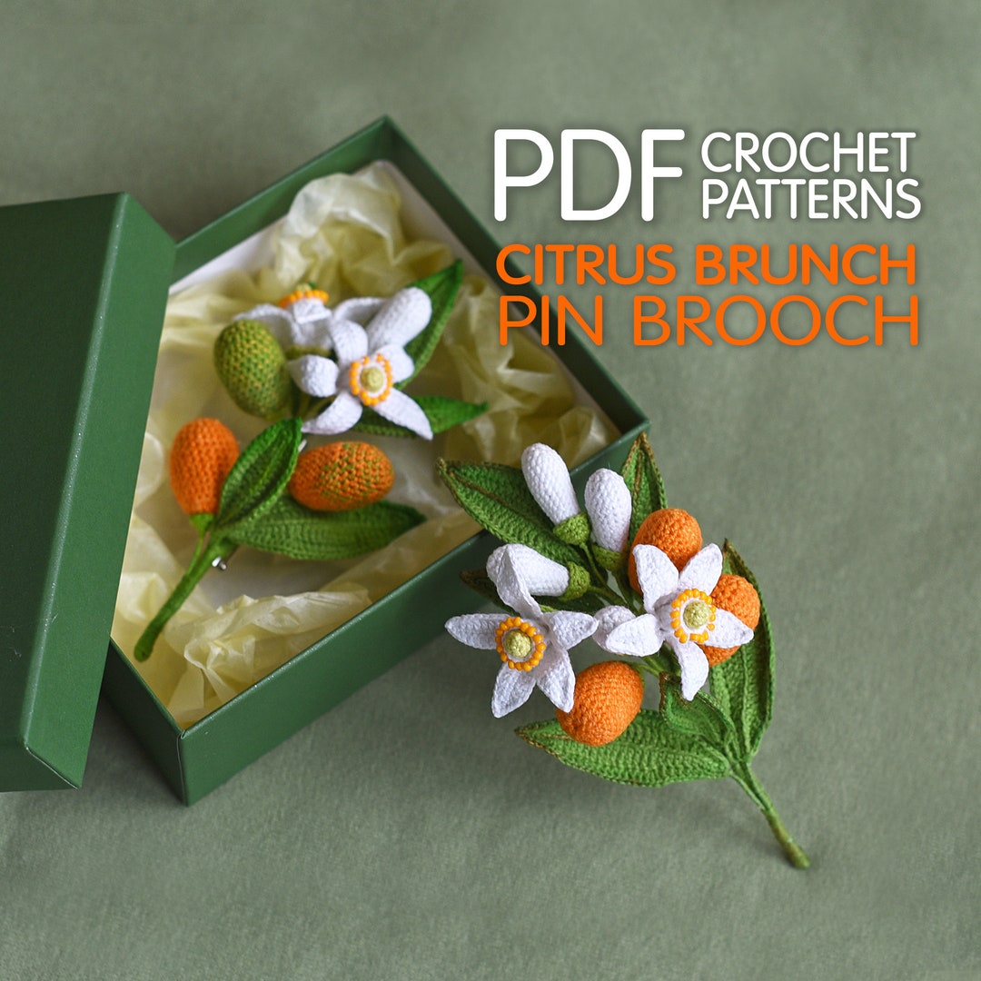 Citrus Brunch Pin Brooch Crochet Pattern - Etsy