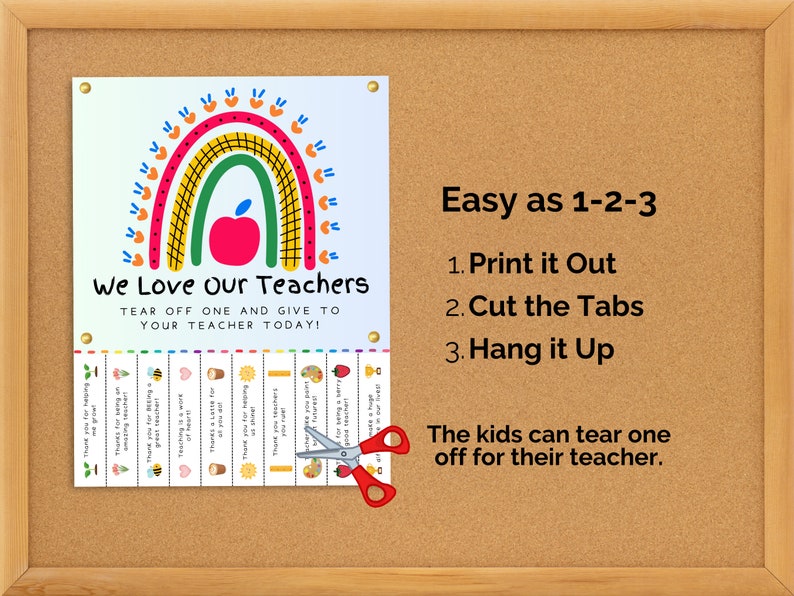 Teacher Appreciation Tear-off Printable Flyer - Etsy
