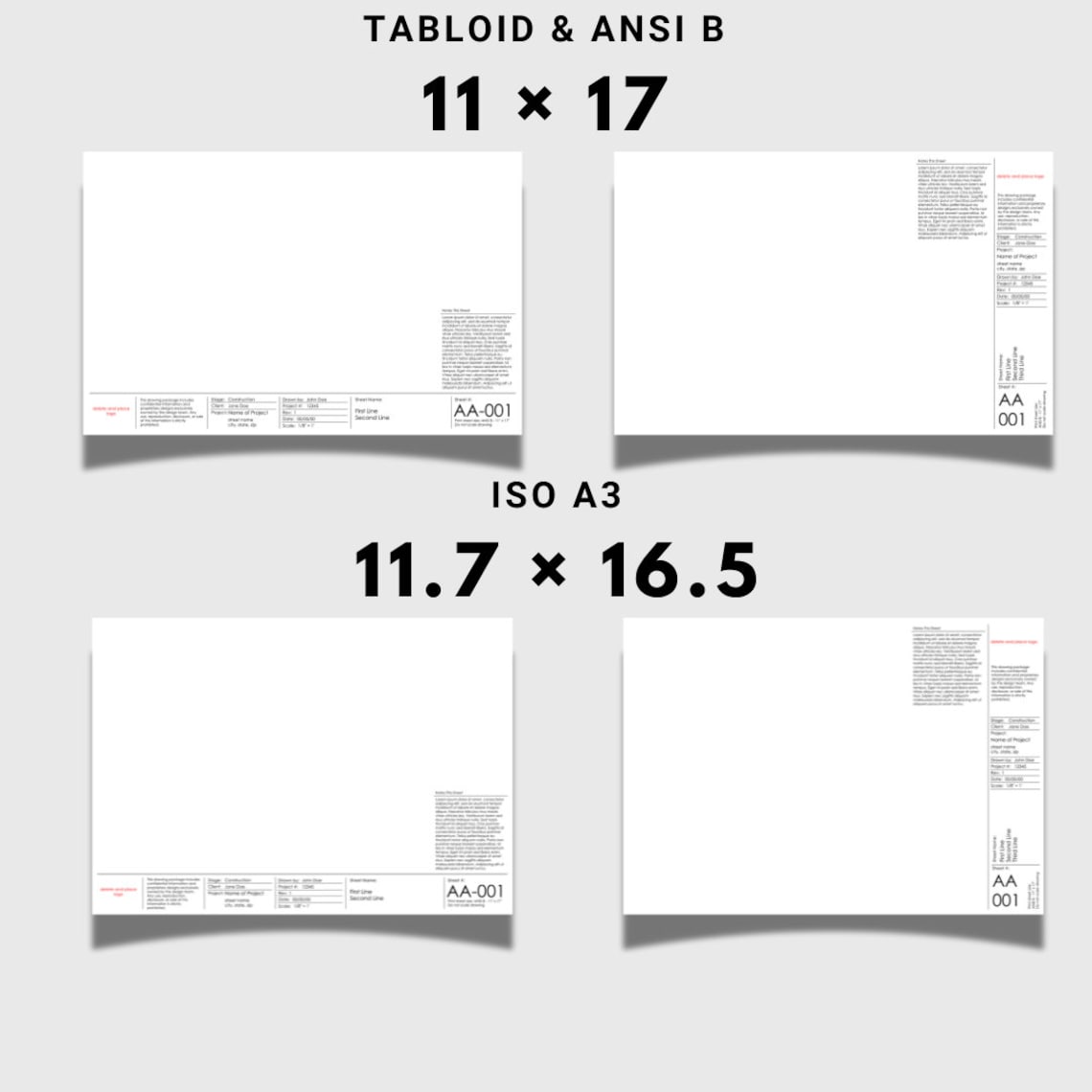 Bluebeam REVU Drawing Title Block Template Bundle | Metric + Imperial ...