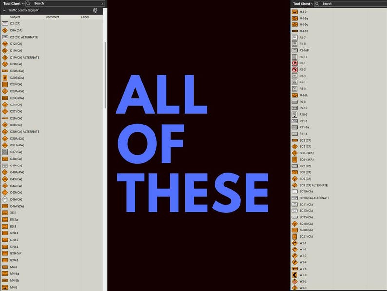 Bluebeam Revu Traffic Control Toolset: 150+ Editable Symbols - Etsy