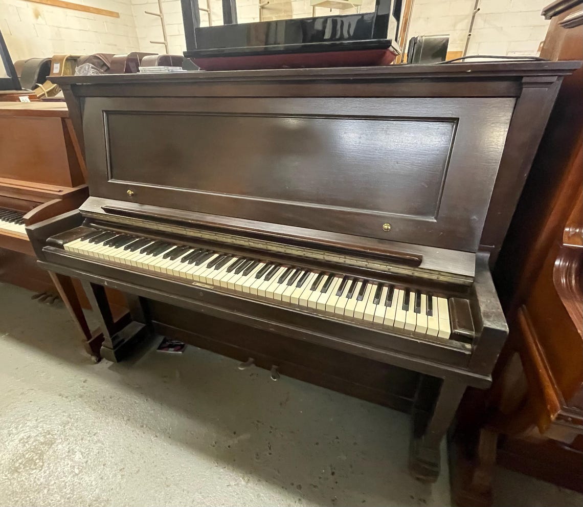 Steinway Professional Studio Upright Piano Mahogany Model V ORIGINAL ...
