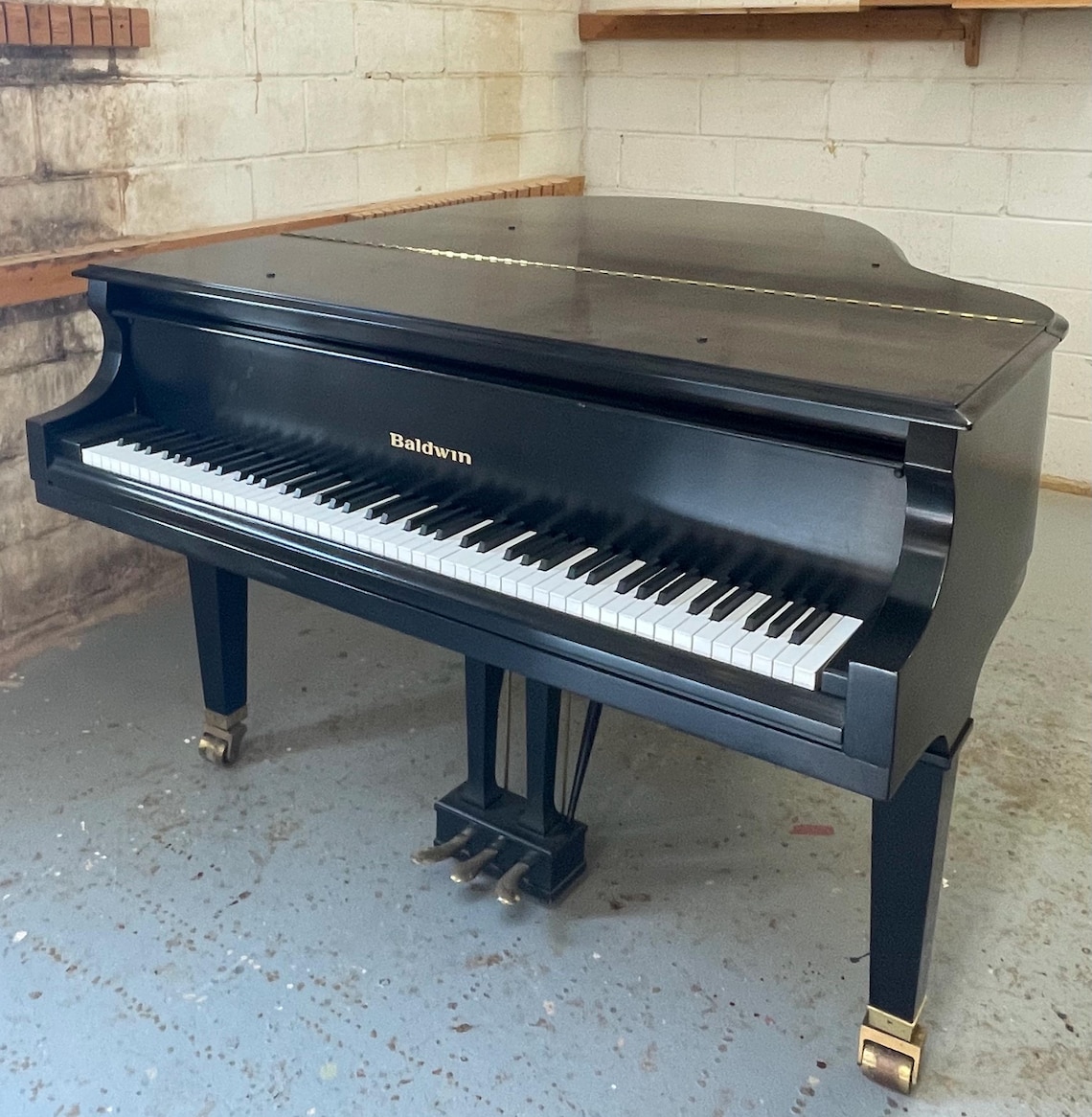 Baldwin Baby Grand Black Satin Finish 5' 2" Like New! Matching Bench - Etsy