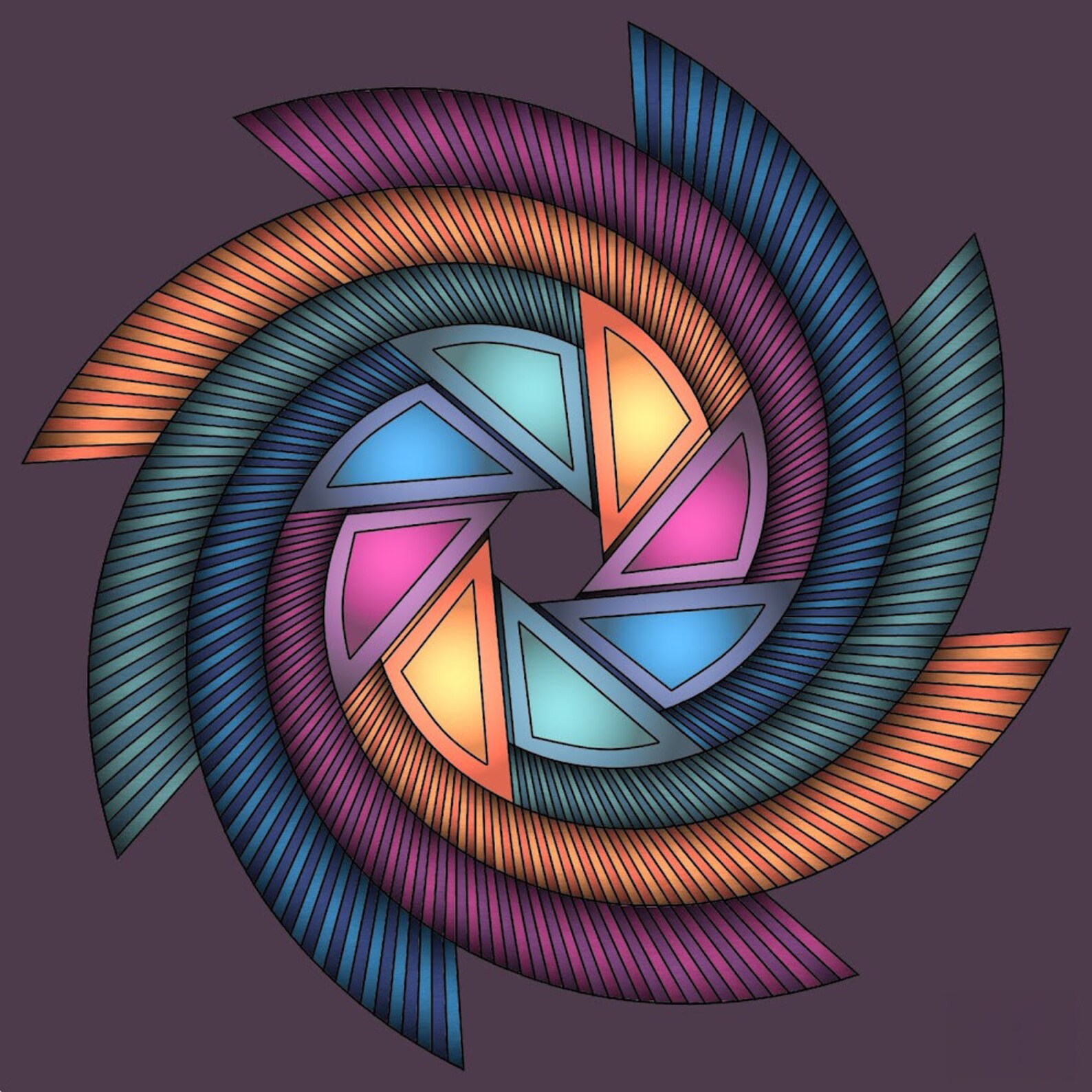 Coloring Book of 16 Mandalas in Motion, Dynamic Mandalas, Beautiful ...