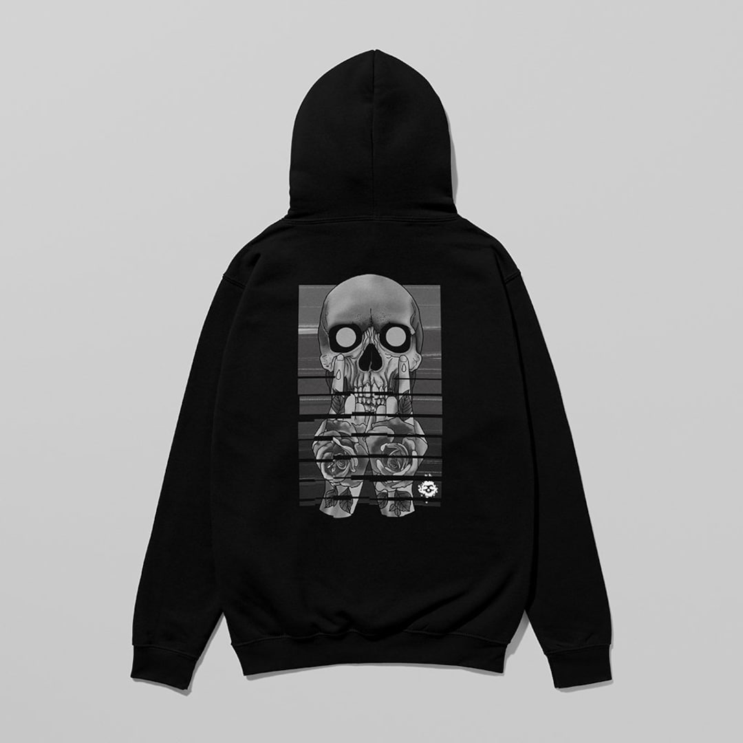 Glitched Tattoo Hoodie, Tattoo Design, Tattoo Inspired, Tattoo Art - Etsy