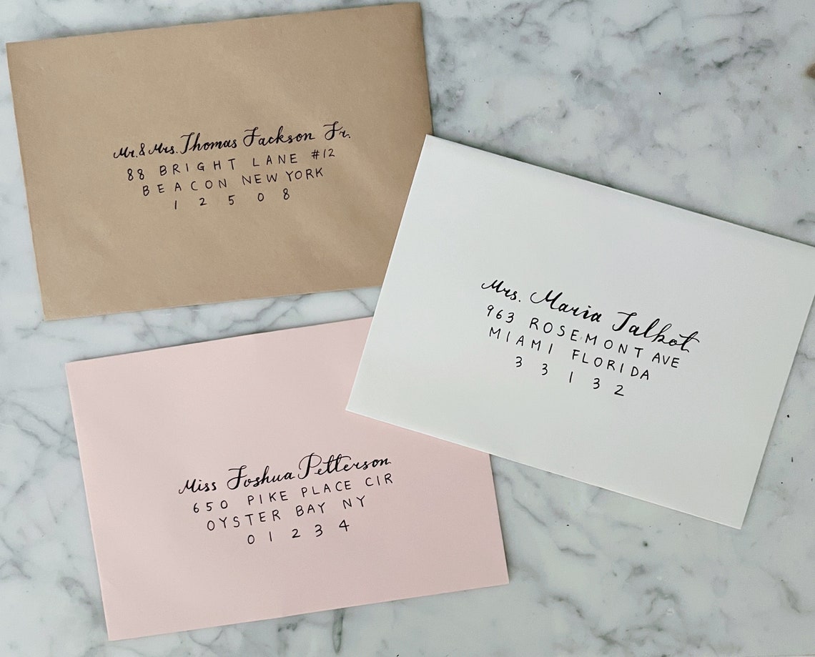 Custom Handwritten Envelopes for Wedding Invitations, Birthday, Bridal ...