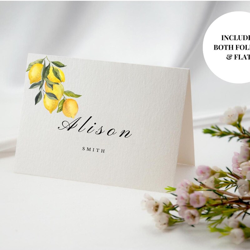 Lemon Placecards - Etsy
