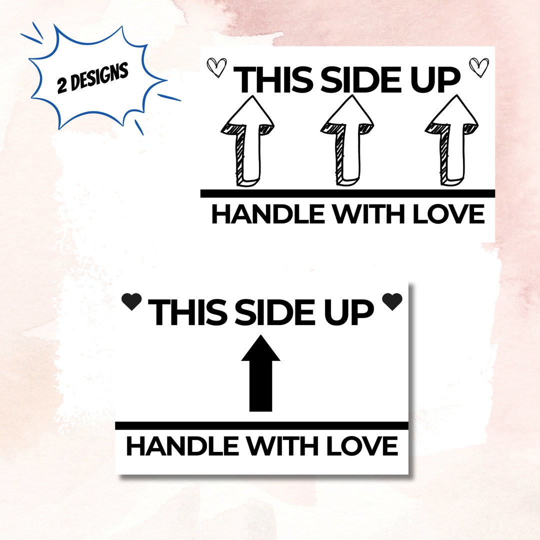 This Side up Thermal Label Design, Printable Packaging Sticker, Thermal ...