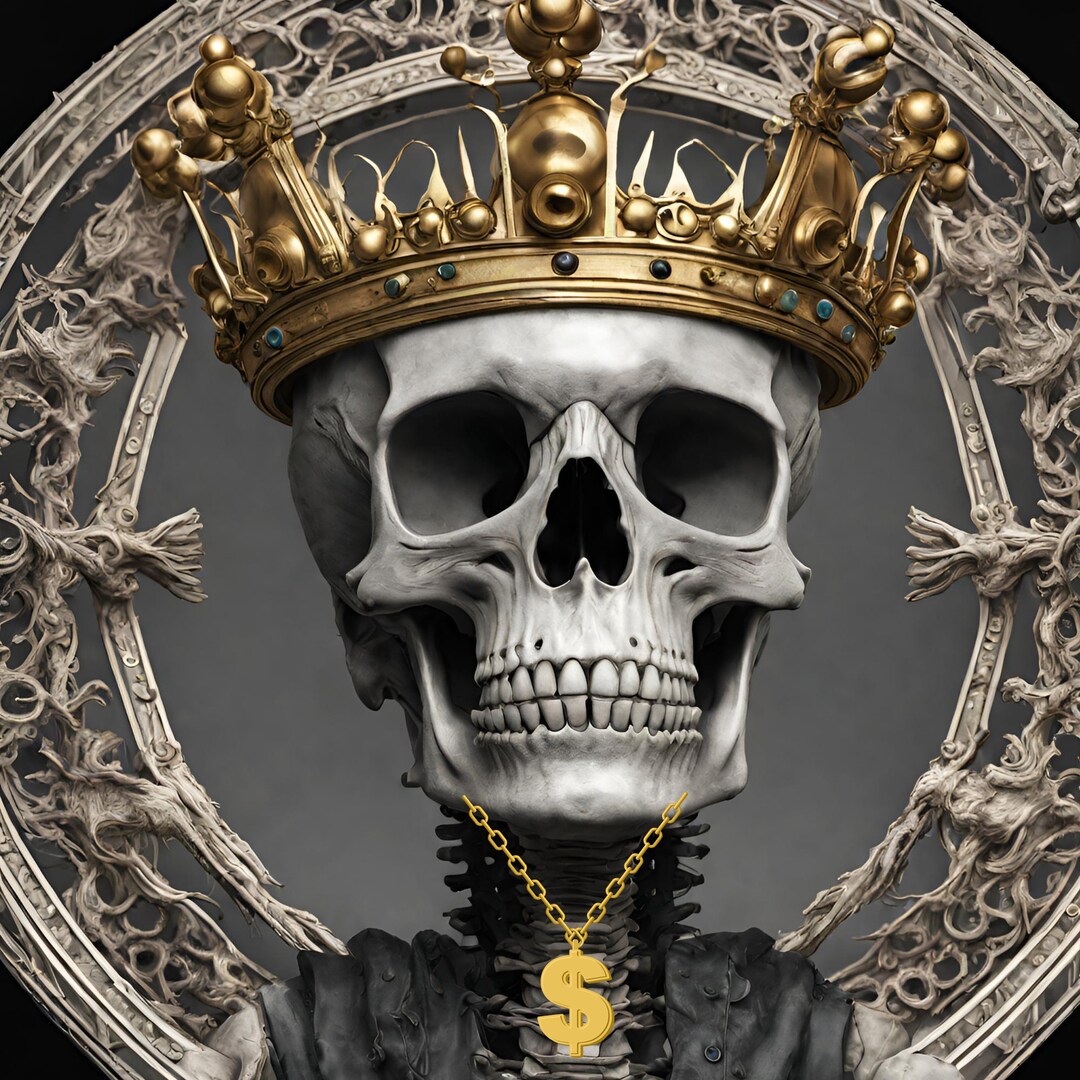 Nft Art Skeleton King - Etsy