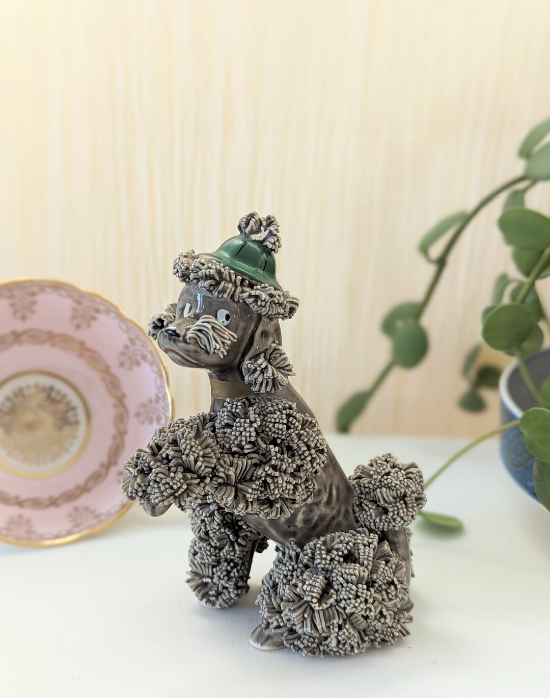 Vintage MCM Spaghetti Poodle With Beret - Etsy