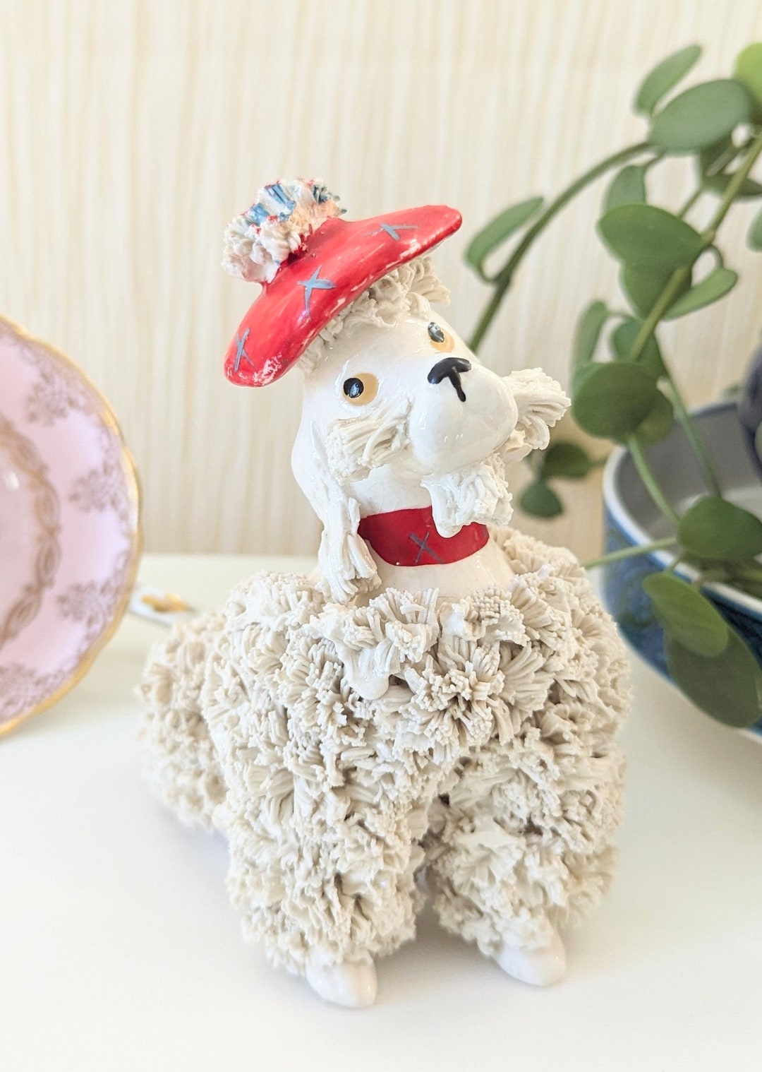 Vintage MCM Spaghetti Poodle With Jaunty Beret - Etsy