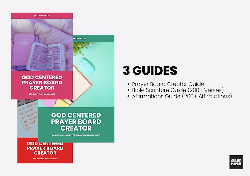 Christian Prayer Board Kit | Printable Scripture Cards (digital ...