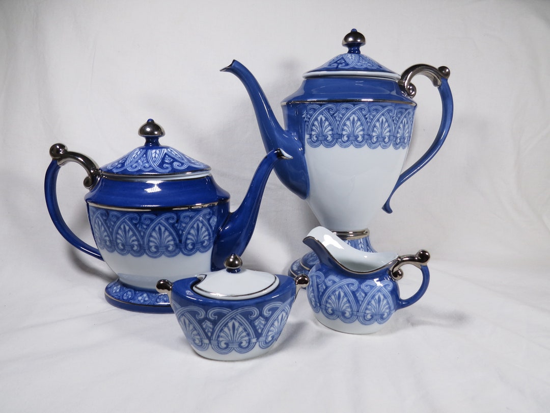 Bombay Tea Set, Tea Service, Bombay Tea Service, French Blue Tea Set ...