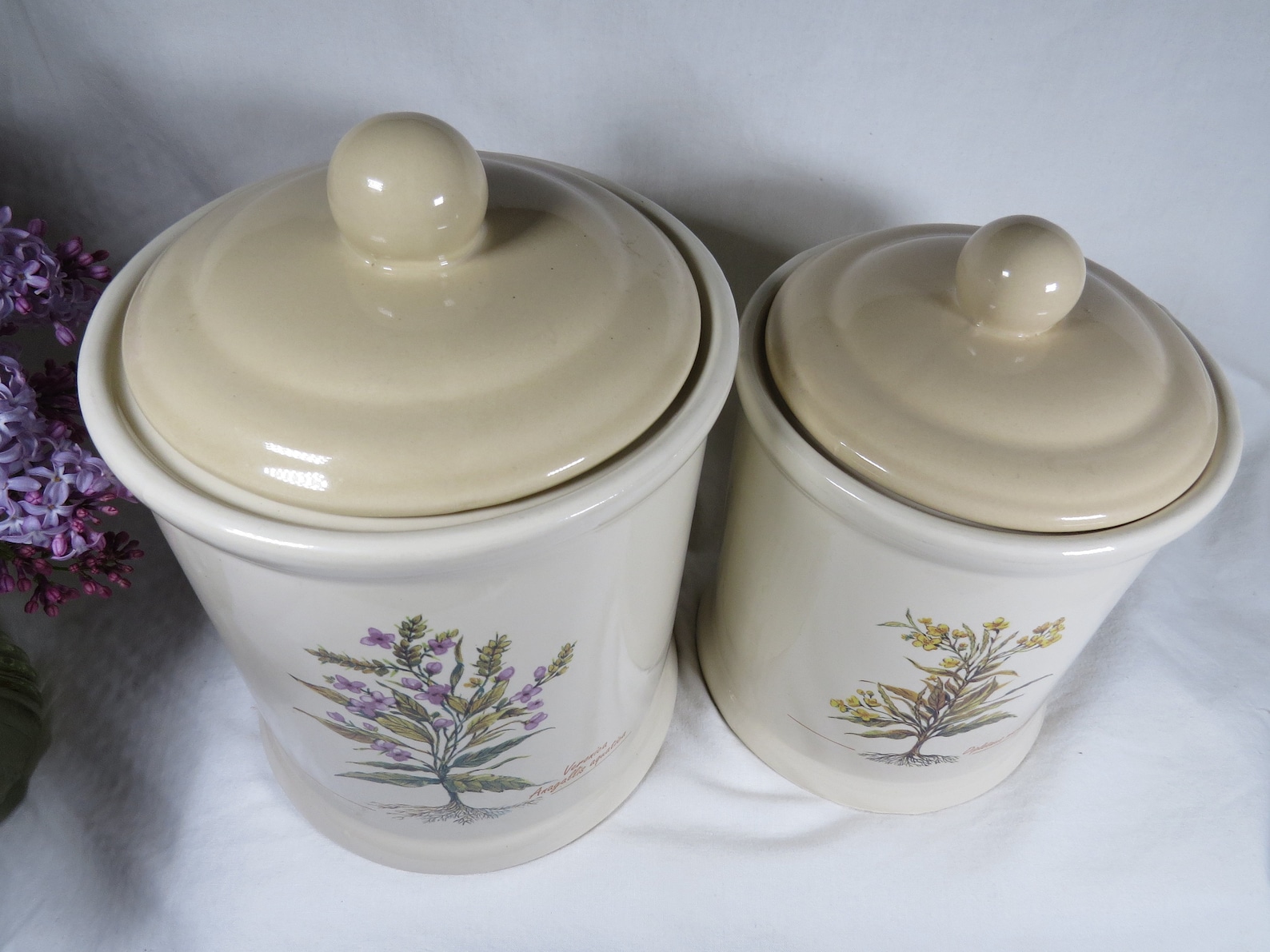 Unique Botanical Himark Canisters, Cookie Jar, Kitchen Decor, Floral ...