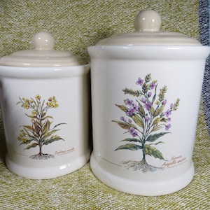 Unique Botanical Himark Canisters, Cookie Jar, Kitchen Decor, Floral ...
