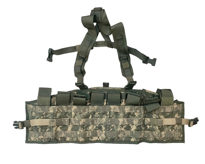 USGI Molle Military Tactical Assault Panel TAP Chest Rig ACU W/harness ...