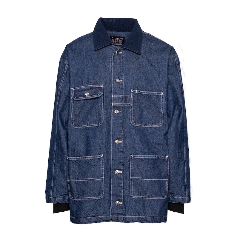 Custom Embroidered GAME Apparel Men's 1950 Denim Chore Coat Firefighter ...