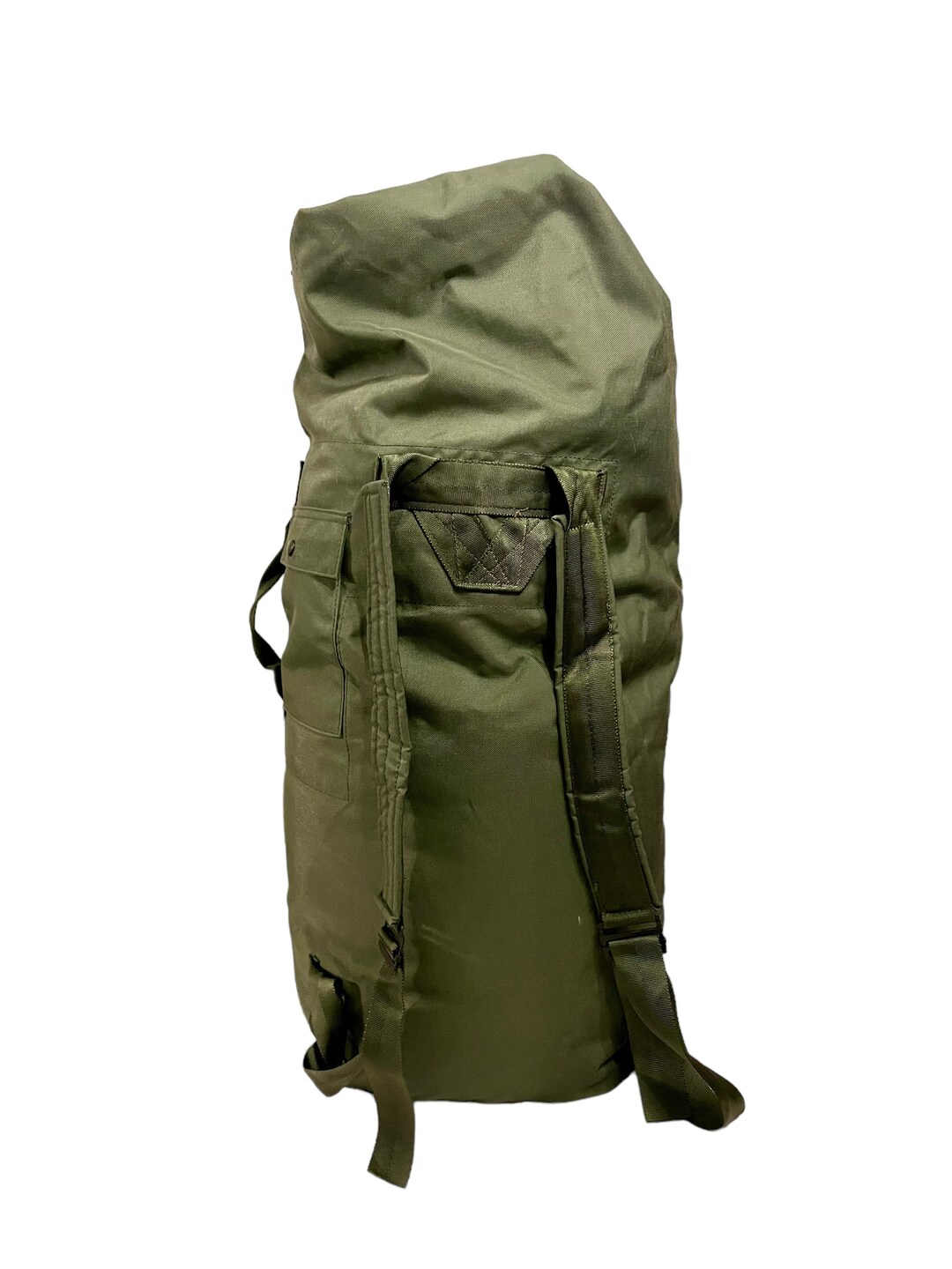 Military Duffle Bag USGI OD Green Nylon Sea Bag Carry Straps Army ...