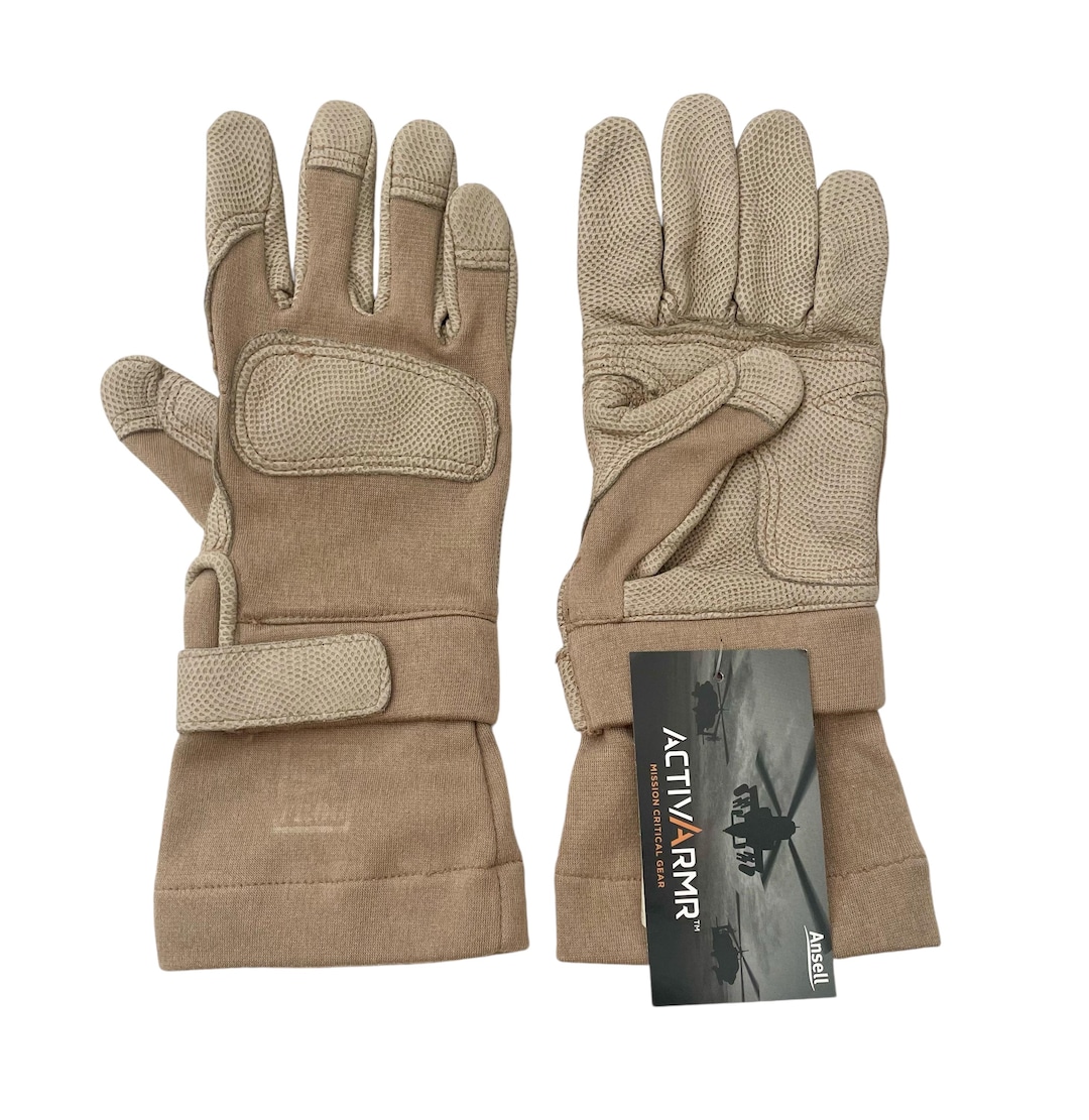 USGI Military Tactical Combat GEC Gloves Ansell Hawkeye FROG 46-409 ...