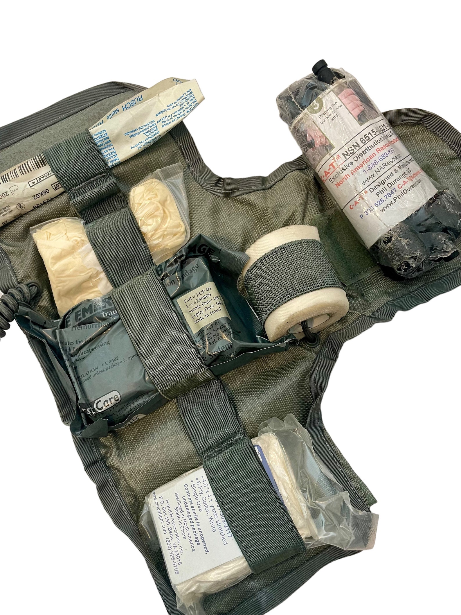 U.S. Army Military Improved IFAK First Aid Kit MOLLE Bandage CAT ...