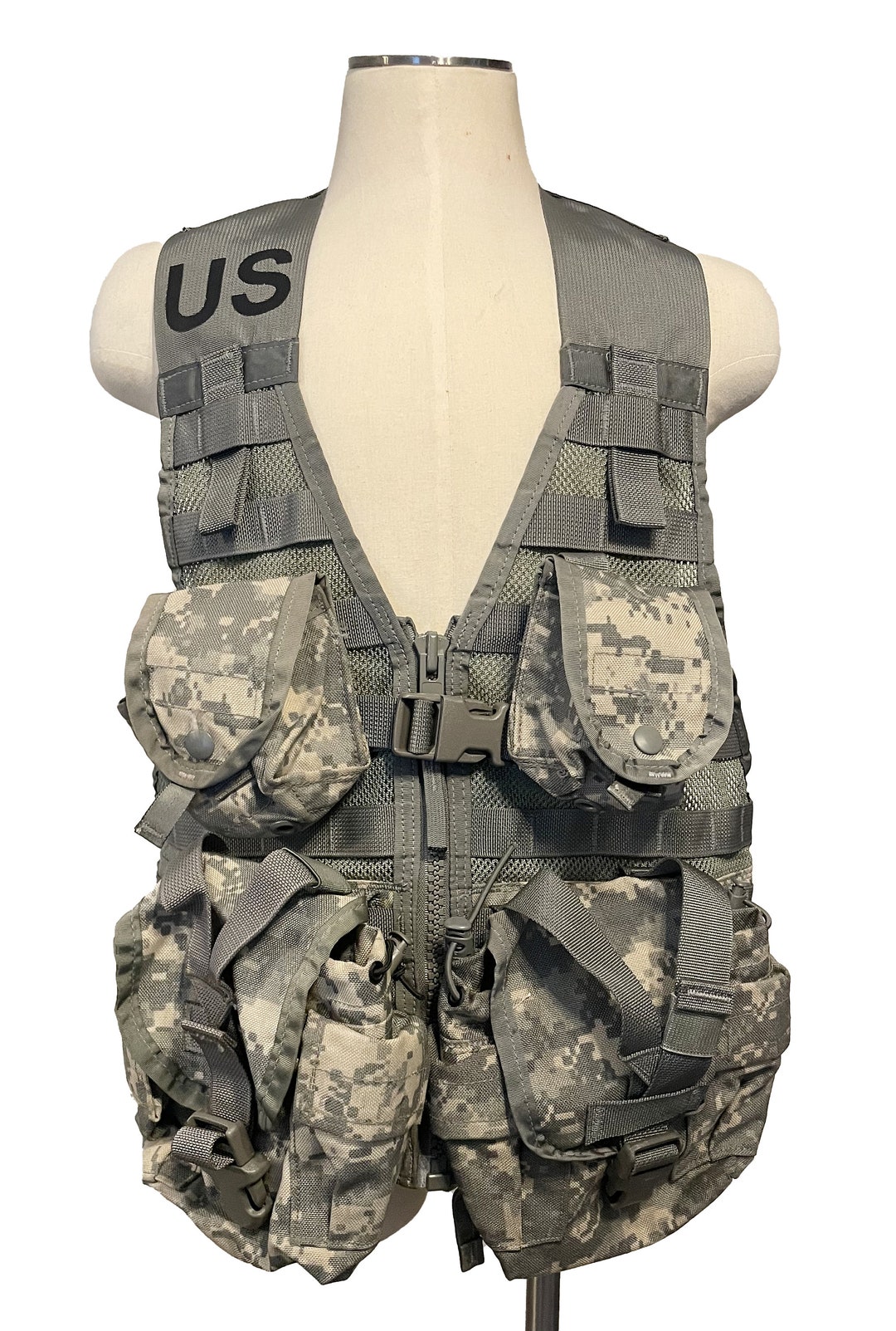 Molle II USGI 5pc. Fighting Load Carrier FLC Vest W/ 4 Molle Pouches ...