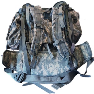 USGI Military ACU Molle II Improved Rucksack / Large Field Pack Set ...