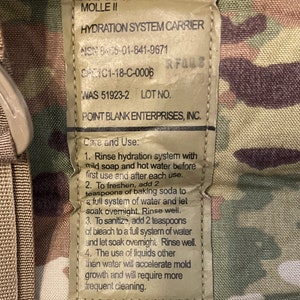 Authentic U.S Army Molle II Hydration Carrier System OCP Multicam ...