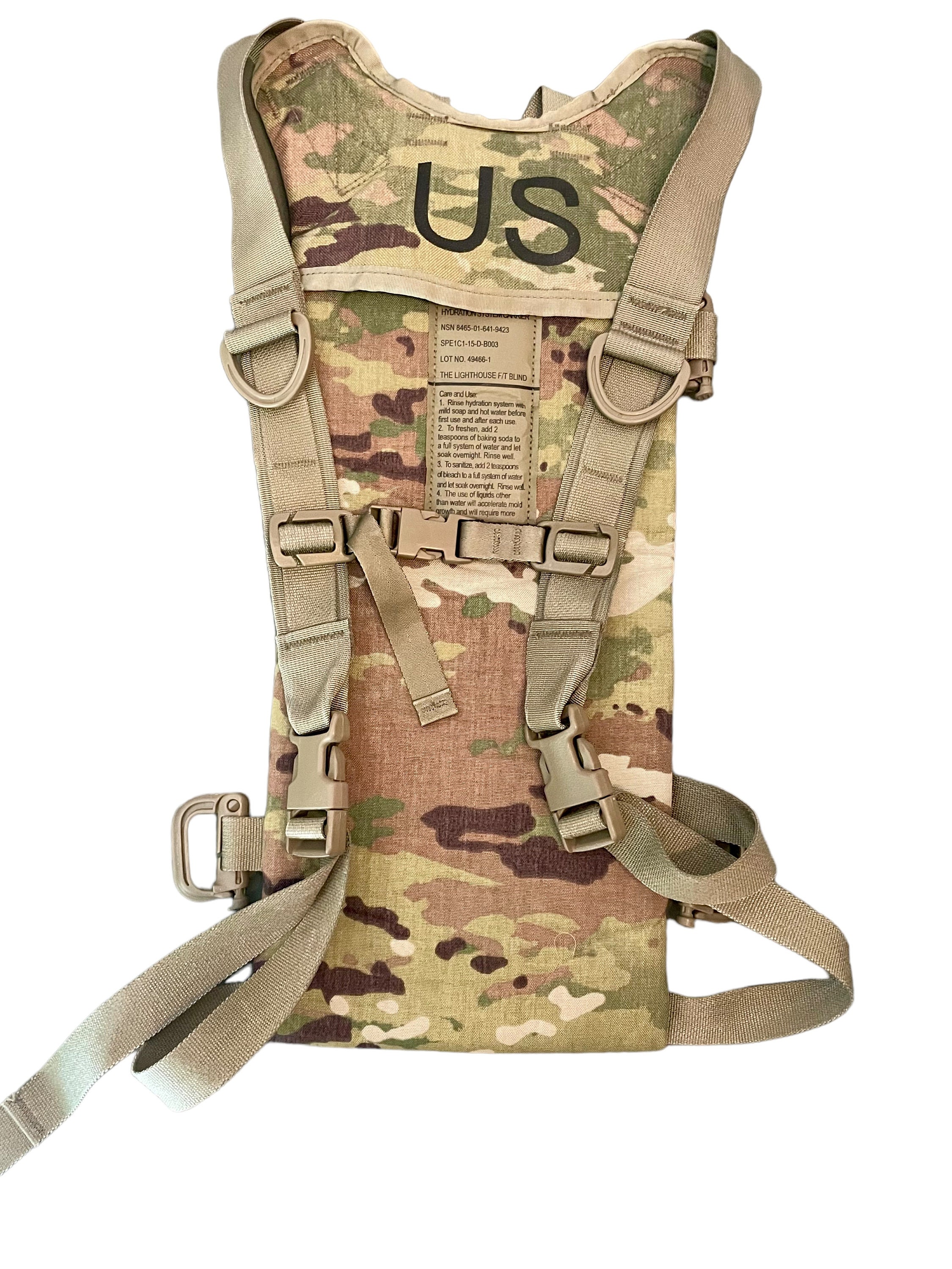 USGI Molle II Hydration System Carrier OCP 8465-01-641-9423 W/o Bladder ...