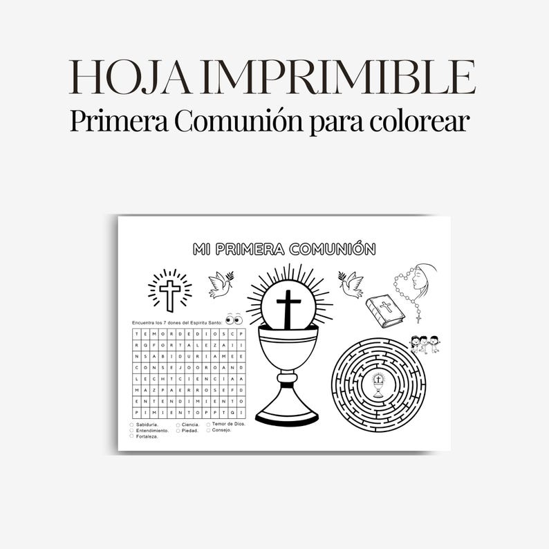 First Communion Coloring Sheet / Catholic Activity Sheet / Catholic ...