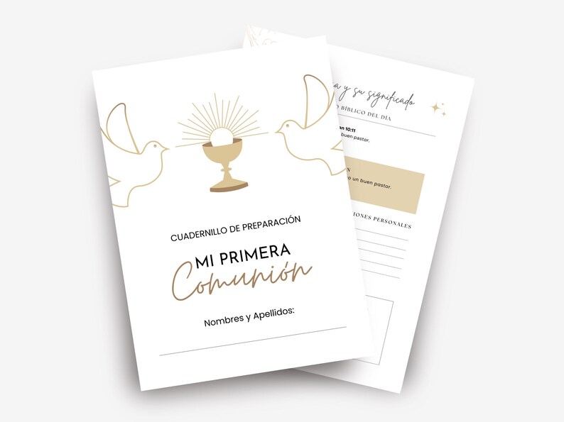 Printable First Communion Booklet Catechism Material Reflections for ...