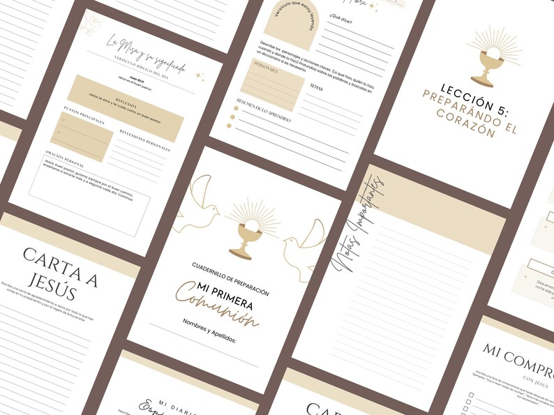 Printable First Communion Booklet Catechism Material Reflections for ...