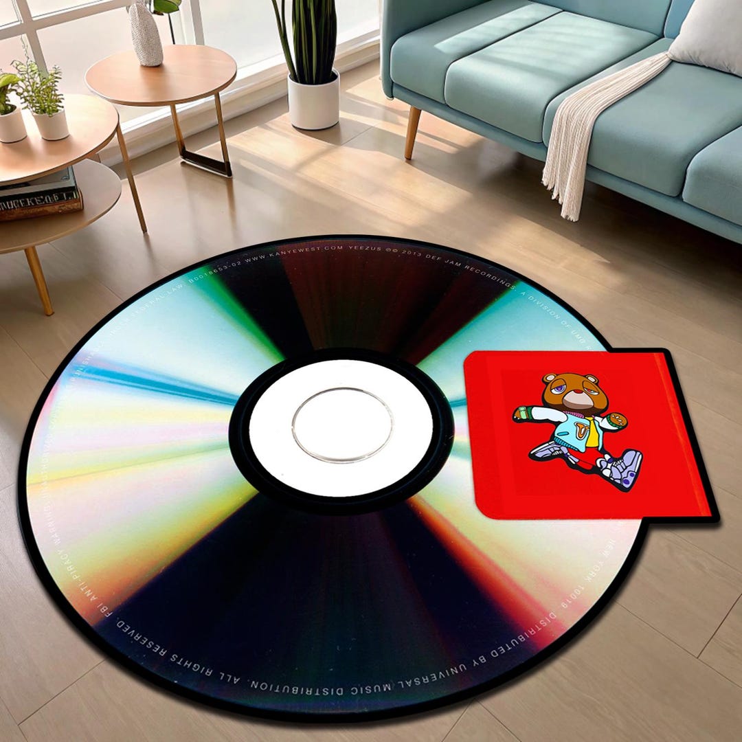 Kanye West Rug, Kanye West CD Rug, Music Inspired Album CD Rug, Music ...