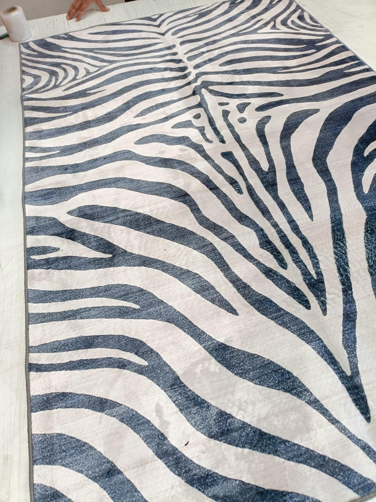 Zebra Print Rug, Washable Non-slip Floor Carpet - Etsy