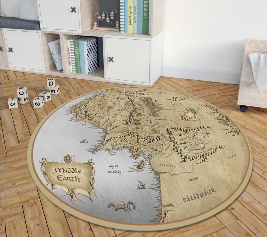 Lotr Rug, Gondor Map Rug, Boys Room Rug, Fantastic Movie Rug, the Lord ...