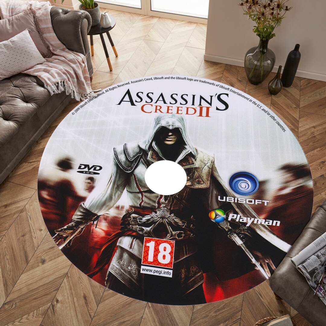Personalized Gamer Rug: Assassin's Creed Design, Round Game Room Decor ...