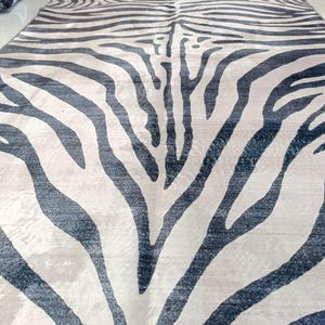 Zebra Print Rug, Washable Non-slip Floor Carpet - Etsy