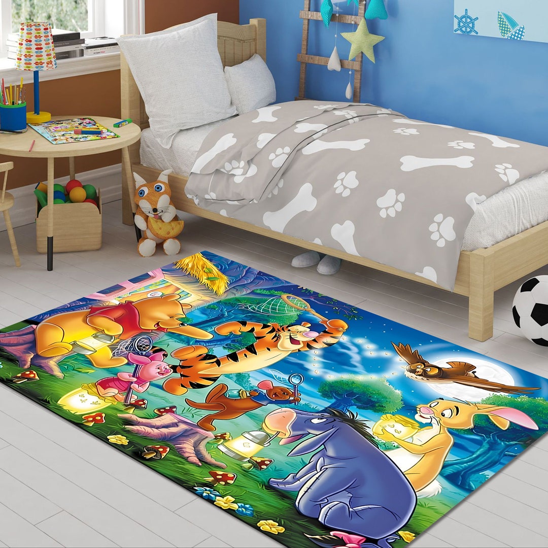 Winnie the Pooh Rug,custom Rug,winnie Forest,winnie Tigger Piglet,movie ...