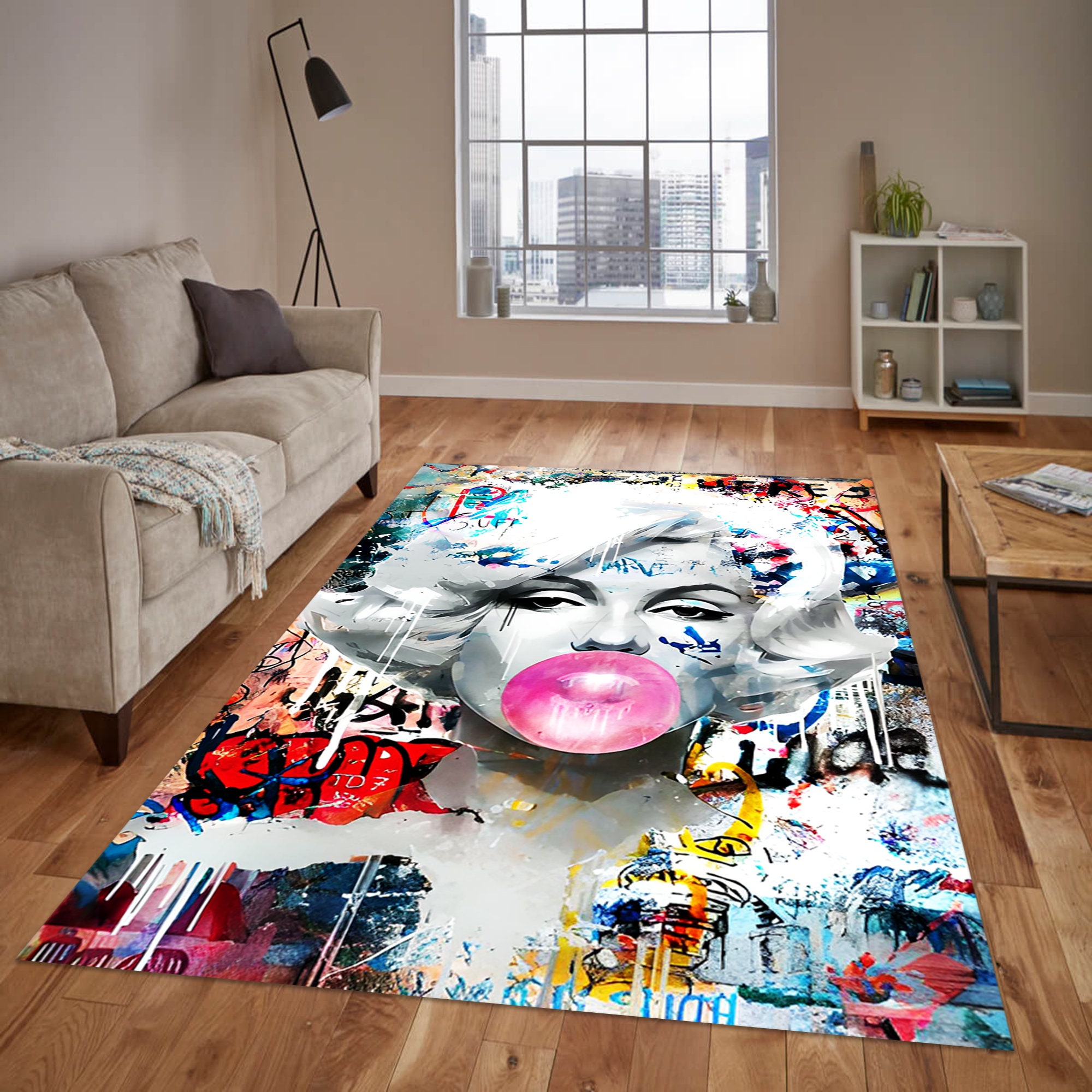 Popart Rug,fame Rug,marilyn Monroe ,custom Rug,livingroom Rug,saloon ...