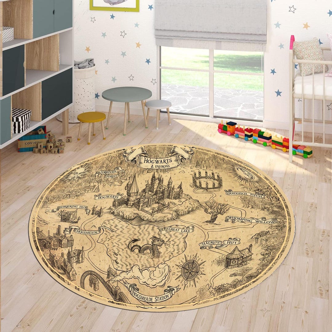 Map Rug,wizardry Carpet,popular Movie Rug,kids Room Rug,magic Rug,child ...
