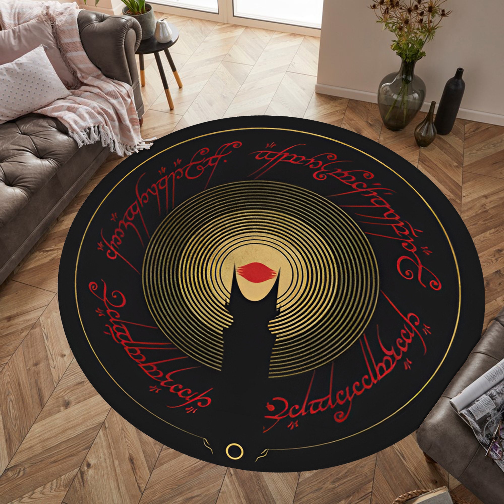 Eye of Sauron, Eye Rug, Lord of the Rings, Mordor Rug, Movie Room Rug ...