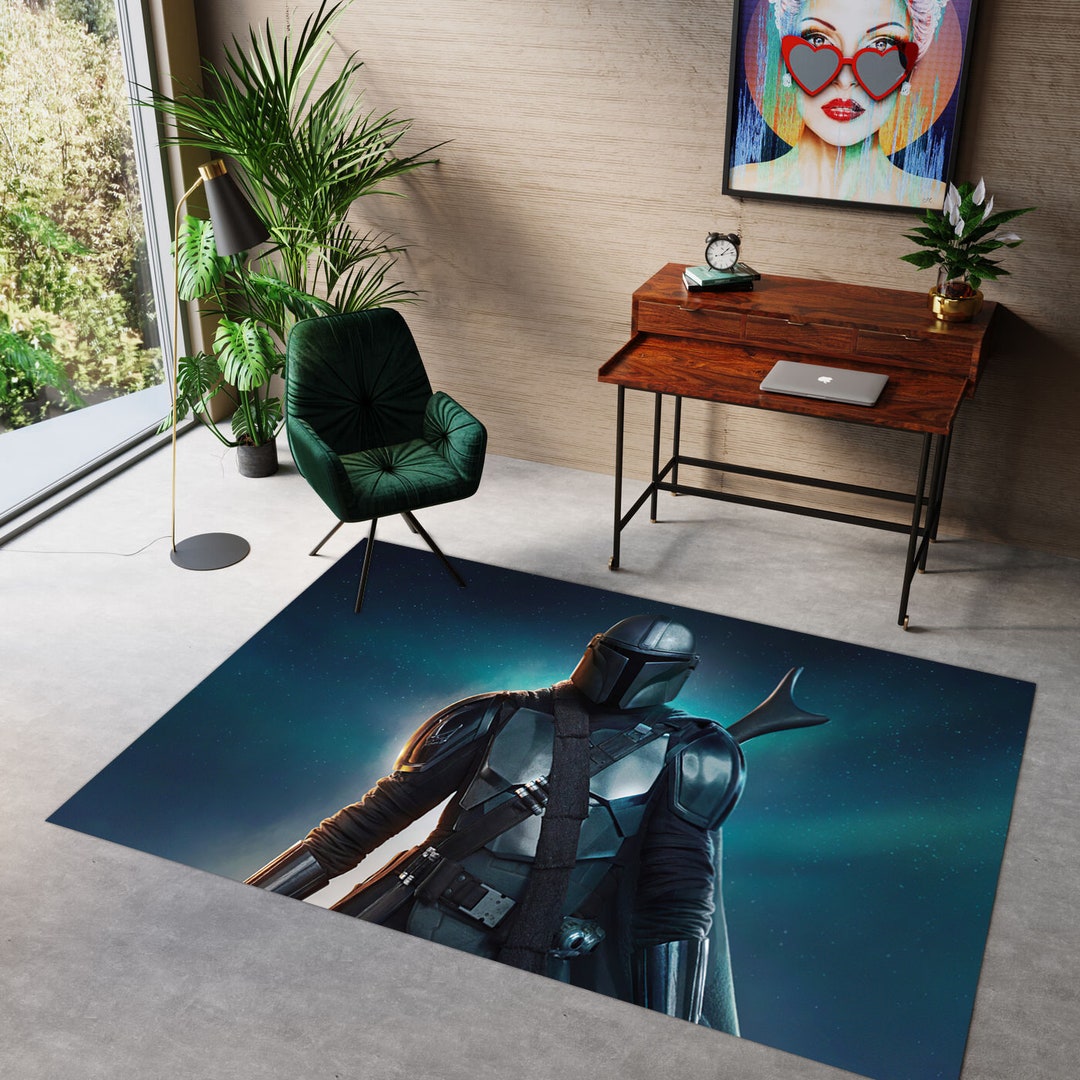 Mandalorian Rug,custom Rug,star Rug, Yoda,movie Rug,livingroom Rug ...